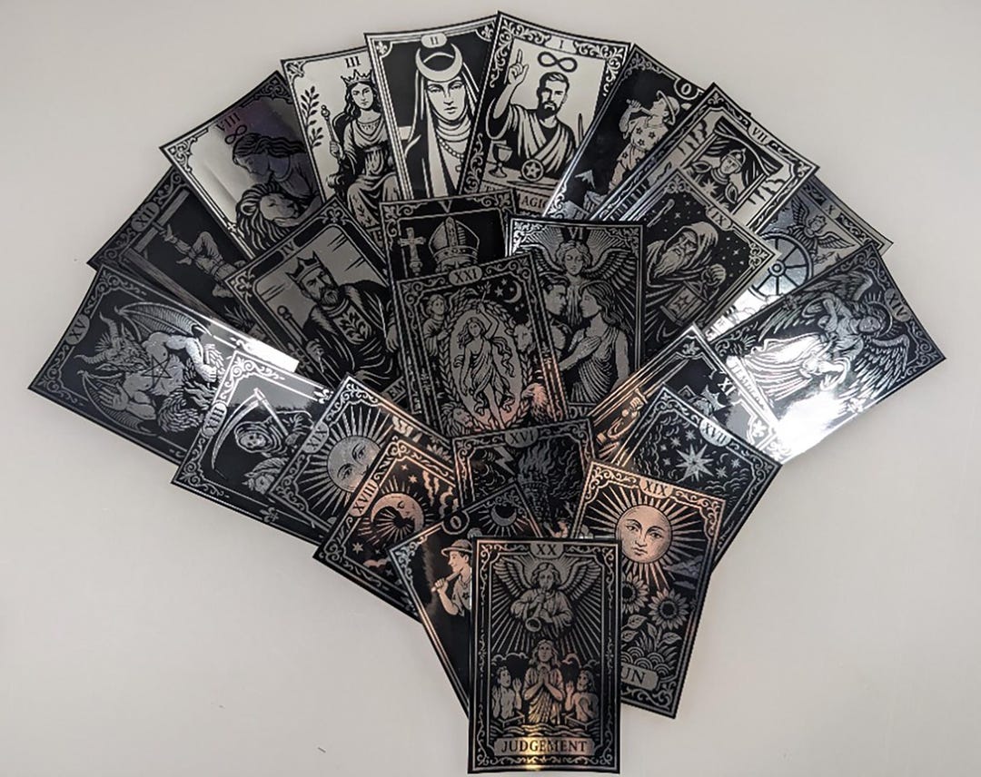 Tarot Card Sticker Bundle Pack: Major Arcana Tarot Stickers | Gold or ...
