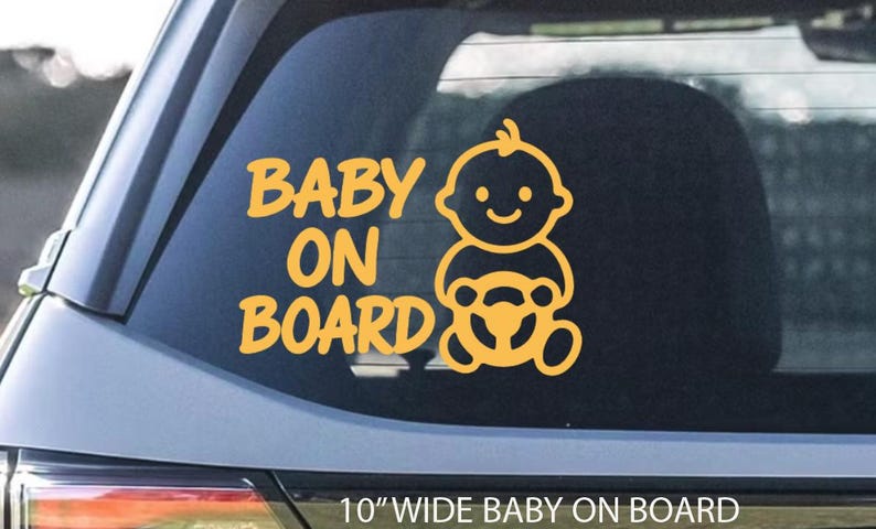 Baby Driver on Board Car Window Decal | Vinyl Car Window Sticker | Cute ...