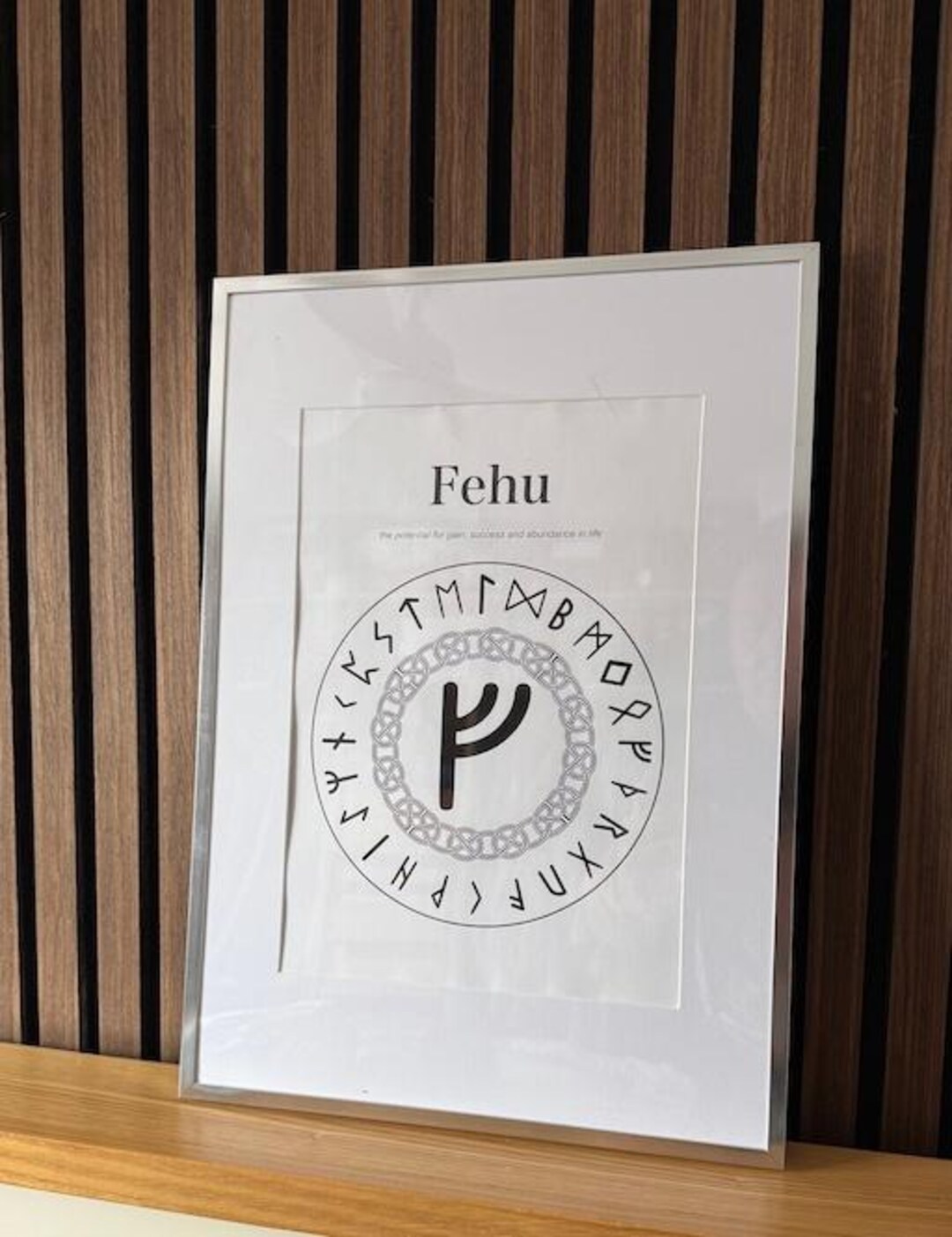 Fehu Elder Futhark Runes Wealth Abundance Vitality Growth Norse ...