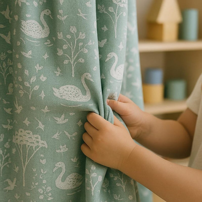 Swan Pattern Curtains - Etsy
