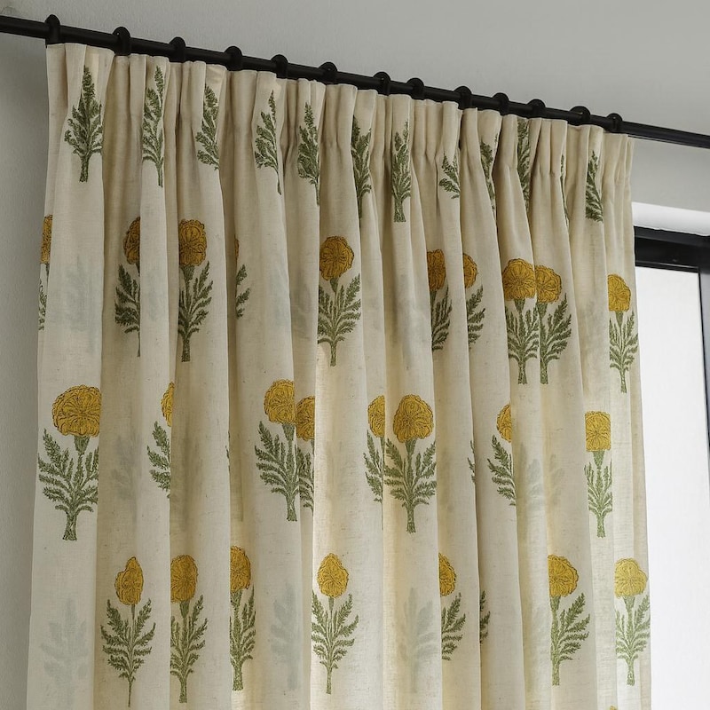 Block Print Curtains - Etsy