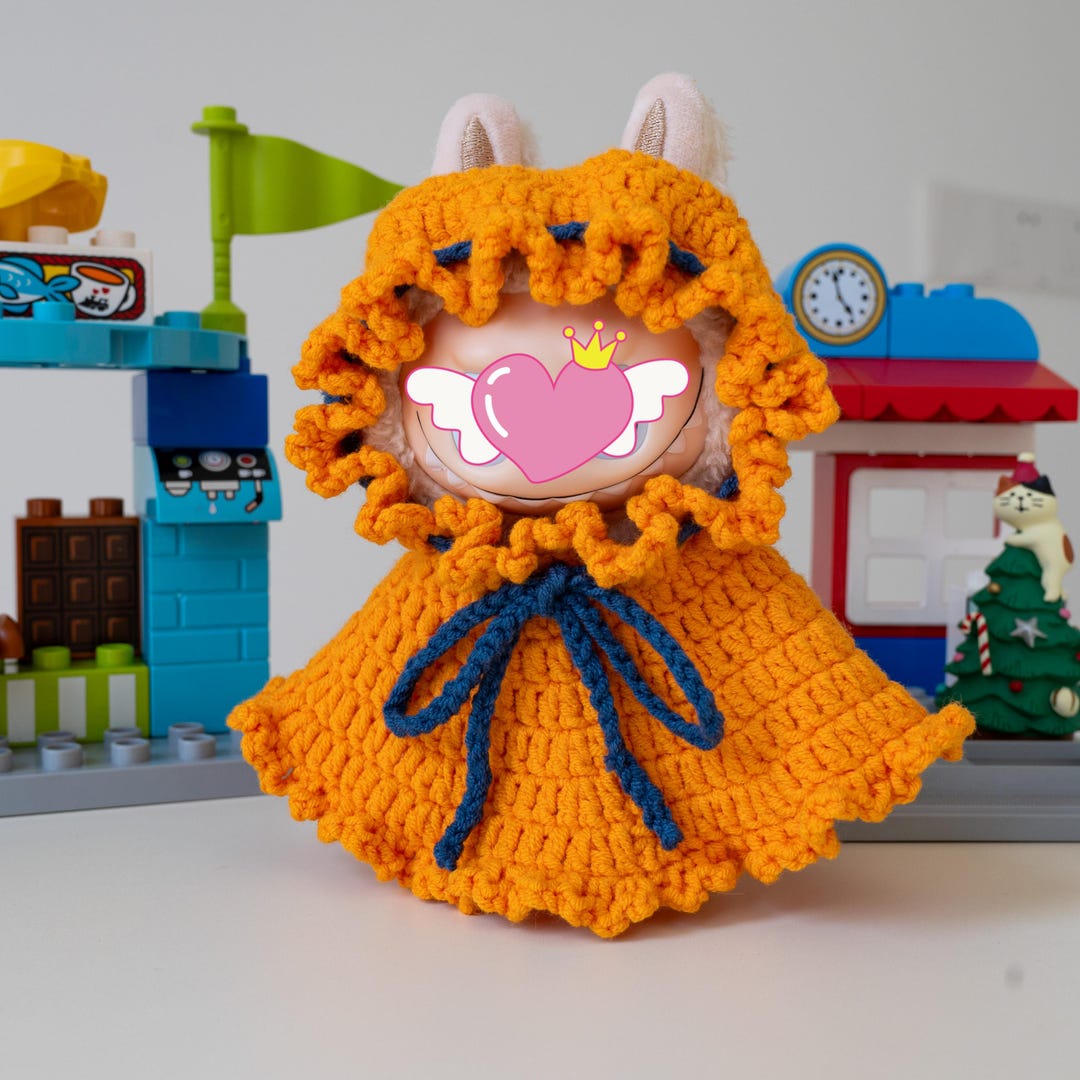 Handmade Halloween Cloak for LABUBU Plush: Custom Color Collectible ...