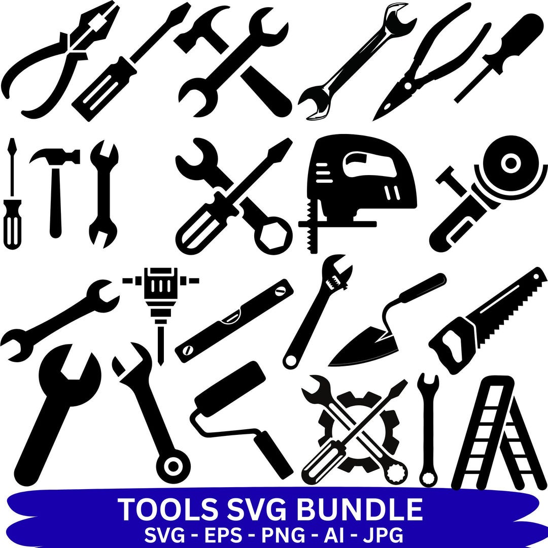 Mechanic Tools SVG Bundle, Wrench, Hand Tool Clipart (digital Download ...