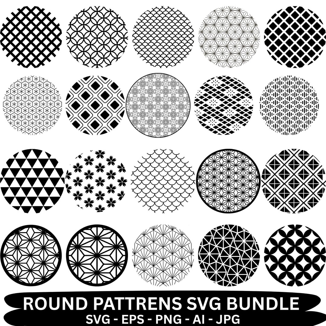 Circle Pattern SVG Bundle, Keychain Designs (digital Download) - Etsy