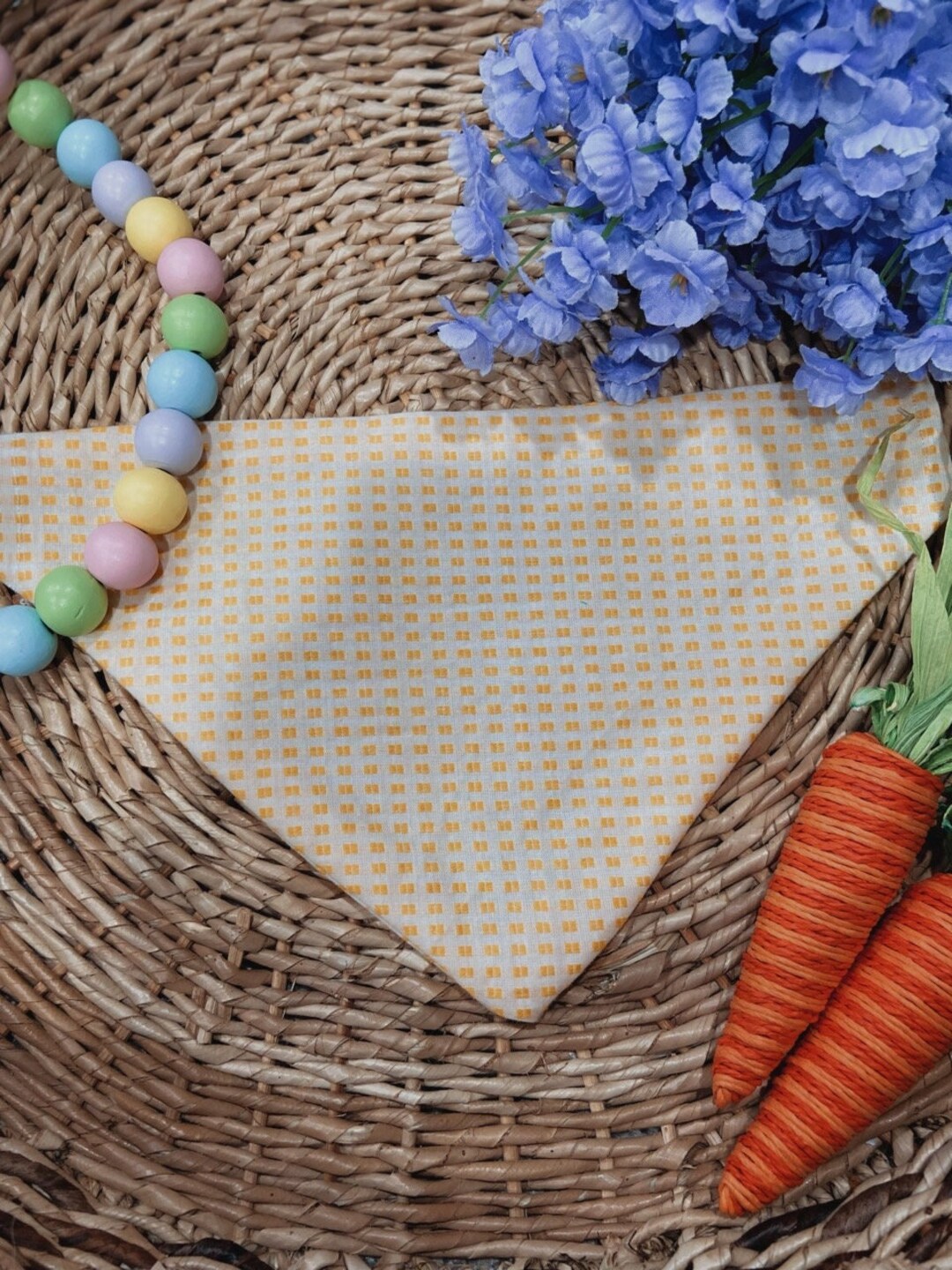 Yellow Squares Dog Bandana - Etsy
