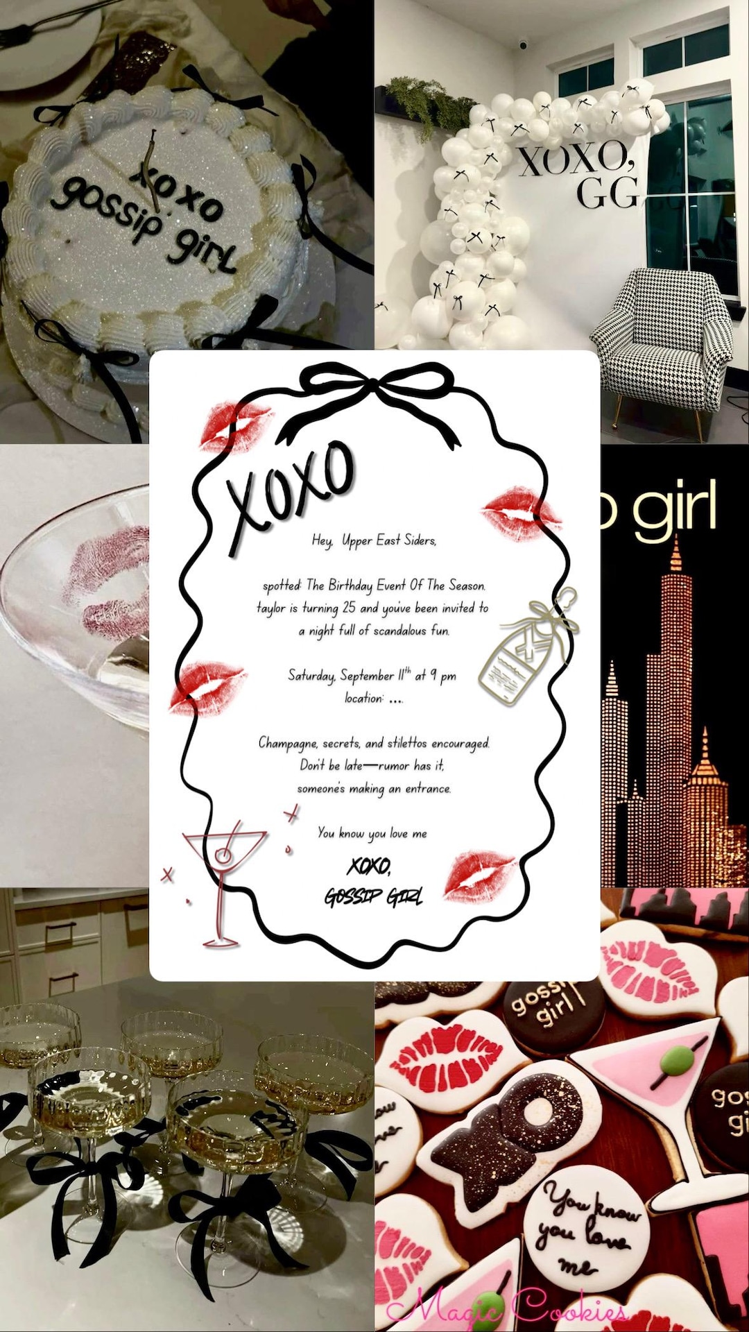Gossip Girl Invitation | Gossip Girl Xoxo | Gossip Girl Birthday ...