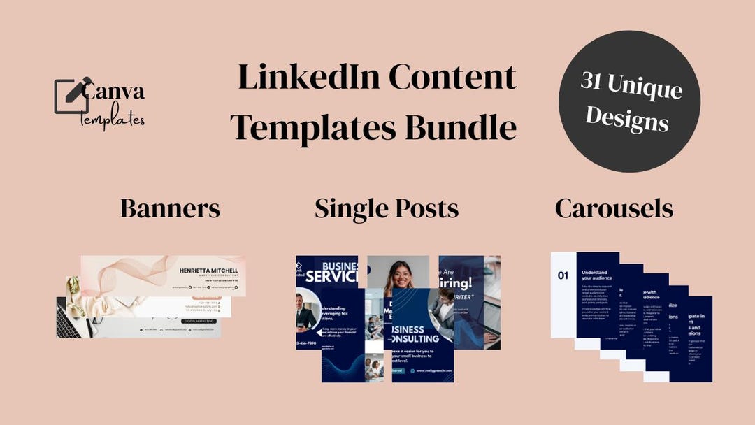 Linkedin Content Templates: Canva-ready Designs for Social Media ...