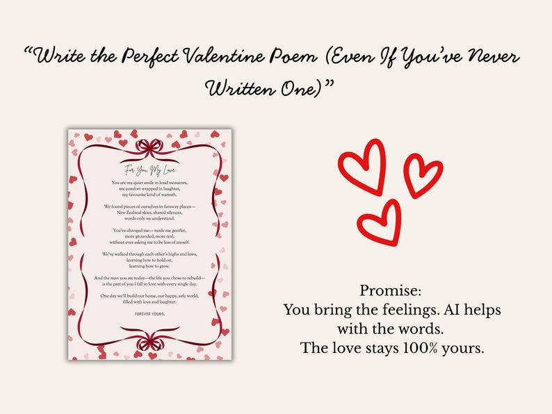 Personalized Valentine Poem Guide | Ai-assisted, Romantic Gift (instant ...
