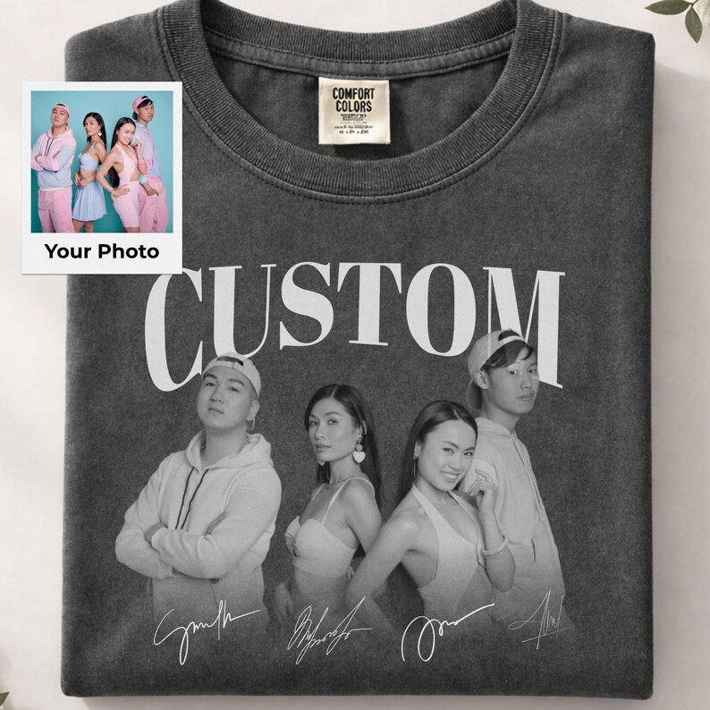 Custom Kpop Photo Shirt, Retro Collage Concert Tee, World Tour Fan Gift ...