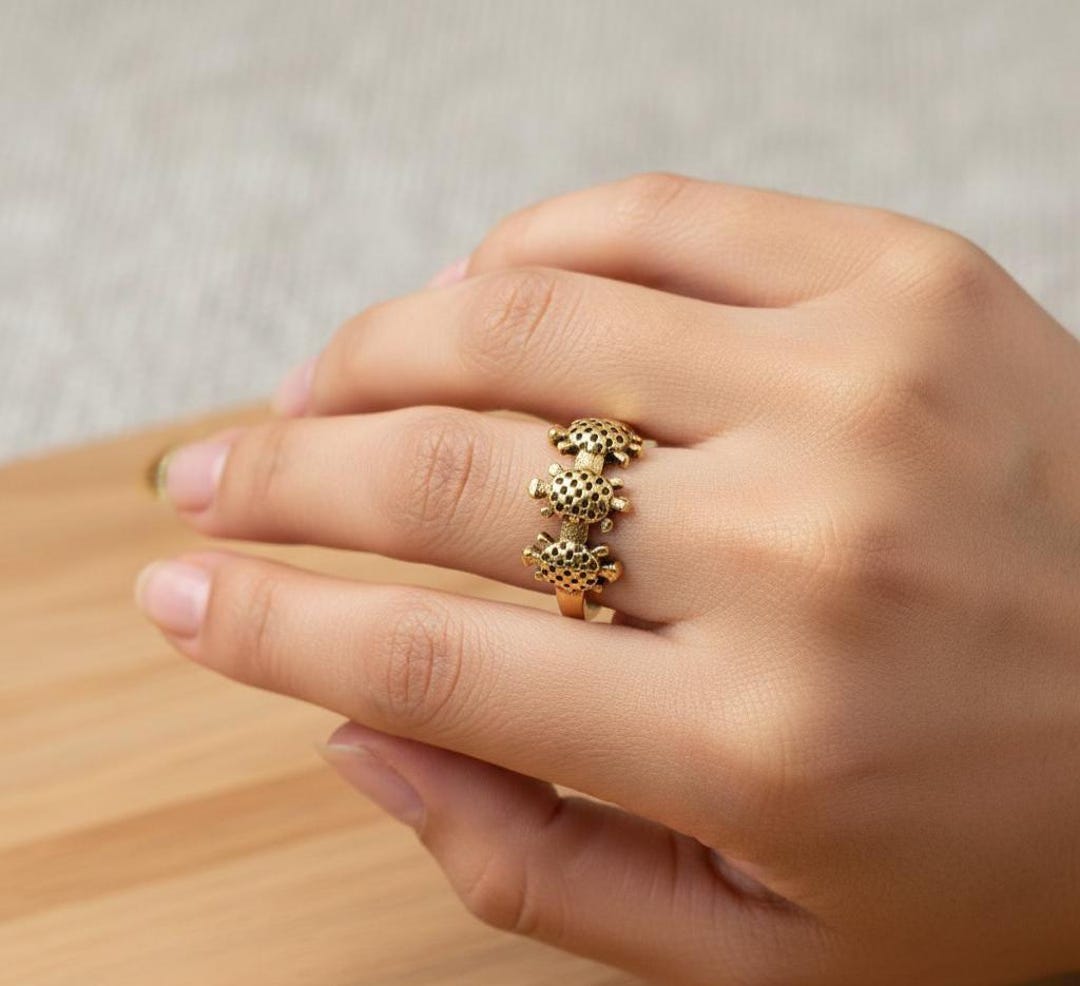 Brass Turtle Ring – Boho Animal Jewelry, Good Luck Charm - Etsy
