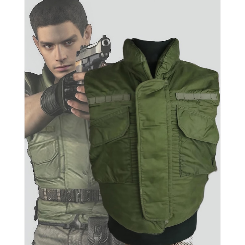 Chris Redfield STARS Vest: Resident Evil Inspired Cosplay - Military ...