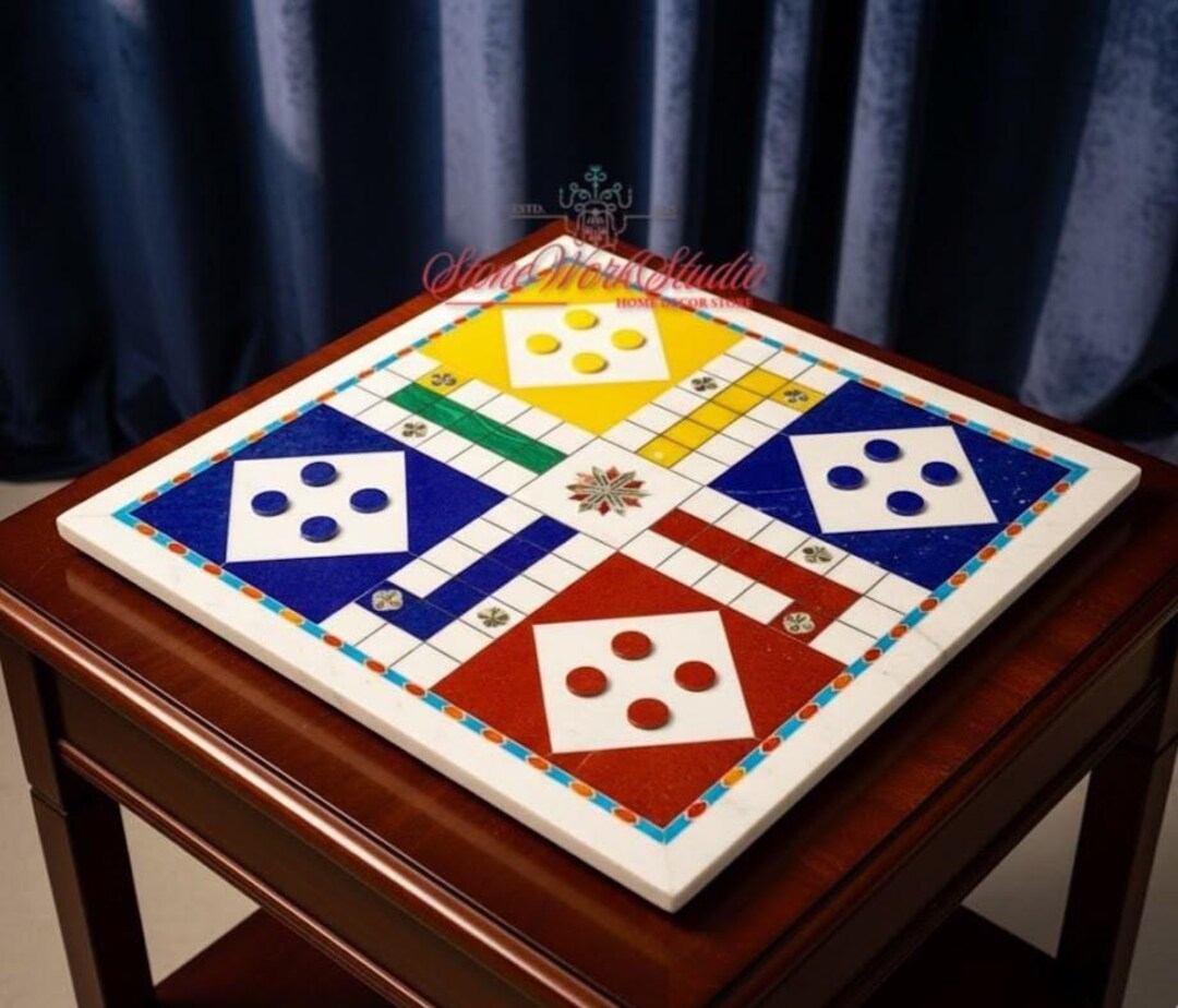 Luxury Marble Ludo Coffee Table | Hand-inlaid Stone Board Game | High ...