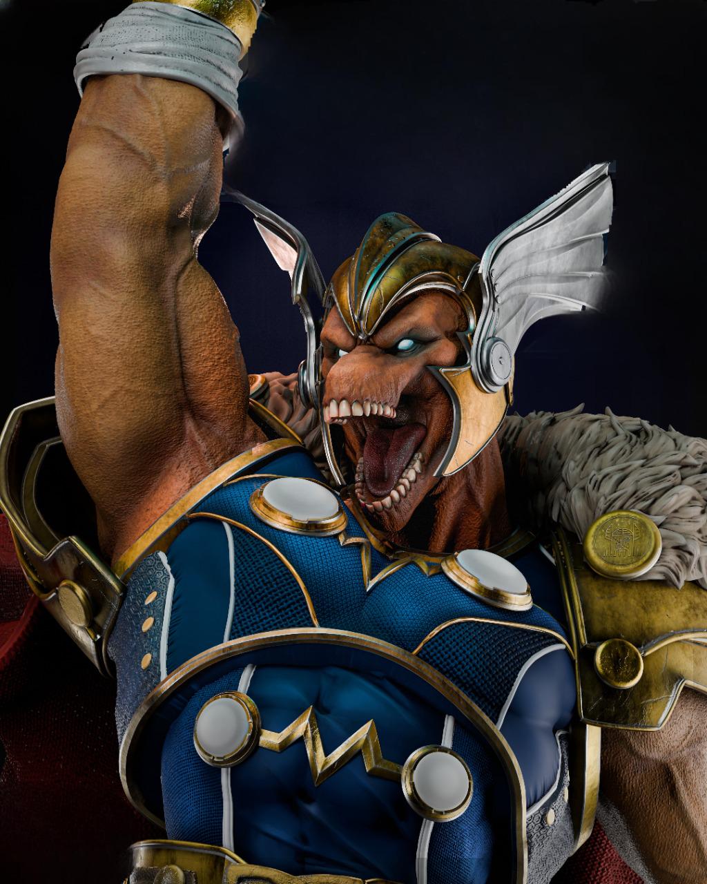 Cosmic Hammer Warrior – 3D Printable Hero STL - Etsy