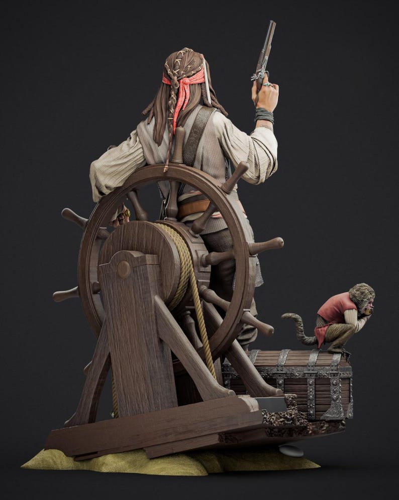 Marauder of the Tides – Rogue Sea Captain STL Statue - Etsy