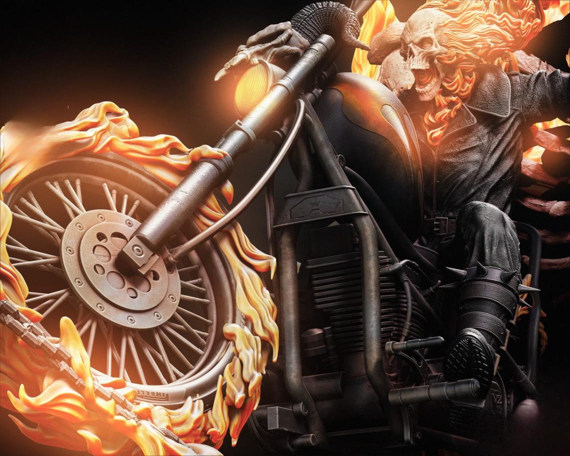 Flaming Spirit on Wheels – 3D Printable Figure STL - Etsy