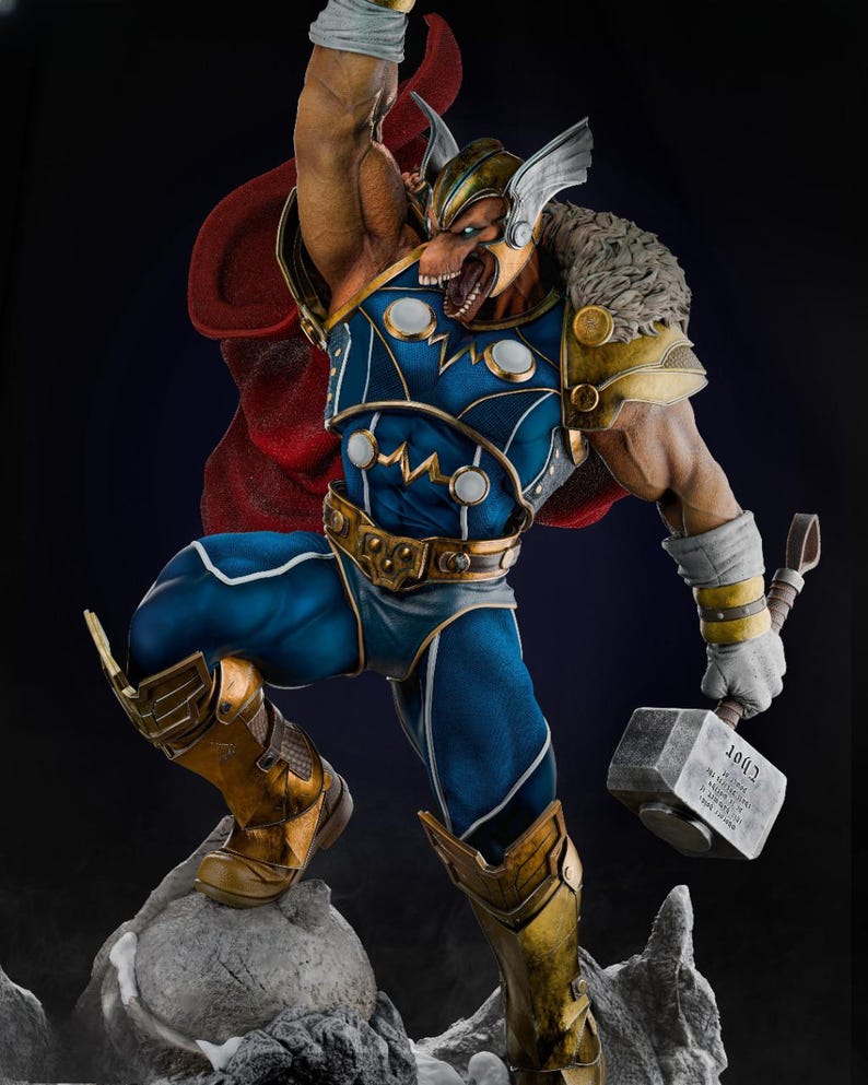 Cosmic Hammer Warrior – 3D Printable Hero STL - Etsy