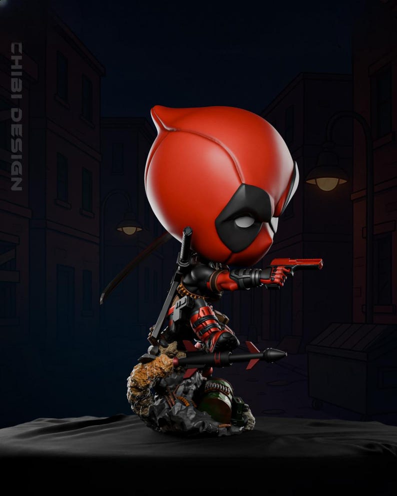 Tiny Merc With Style – Chibi Hero STL Statue - Etsy