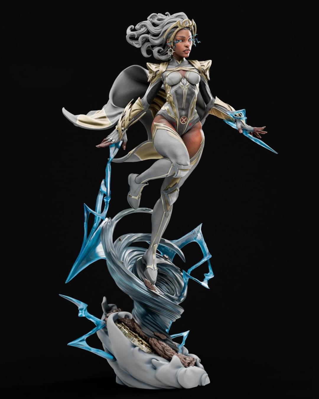 The Tempest Queen – Elemental Sorceress STL Statue - Etsy