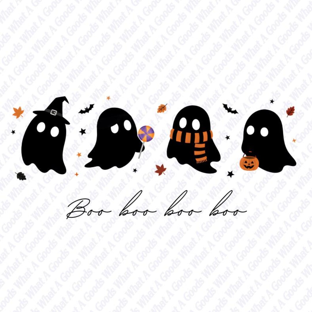 Boo Boo Boo Ghosts PNG | Cute Halloween Sublimation Design for Shirts ...