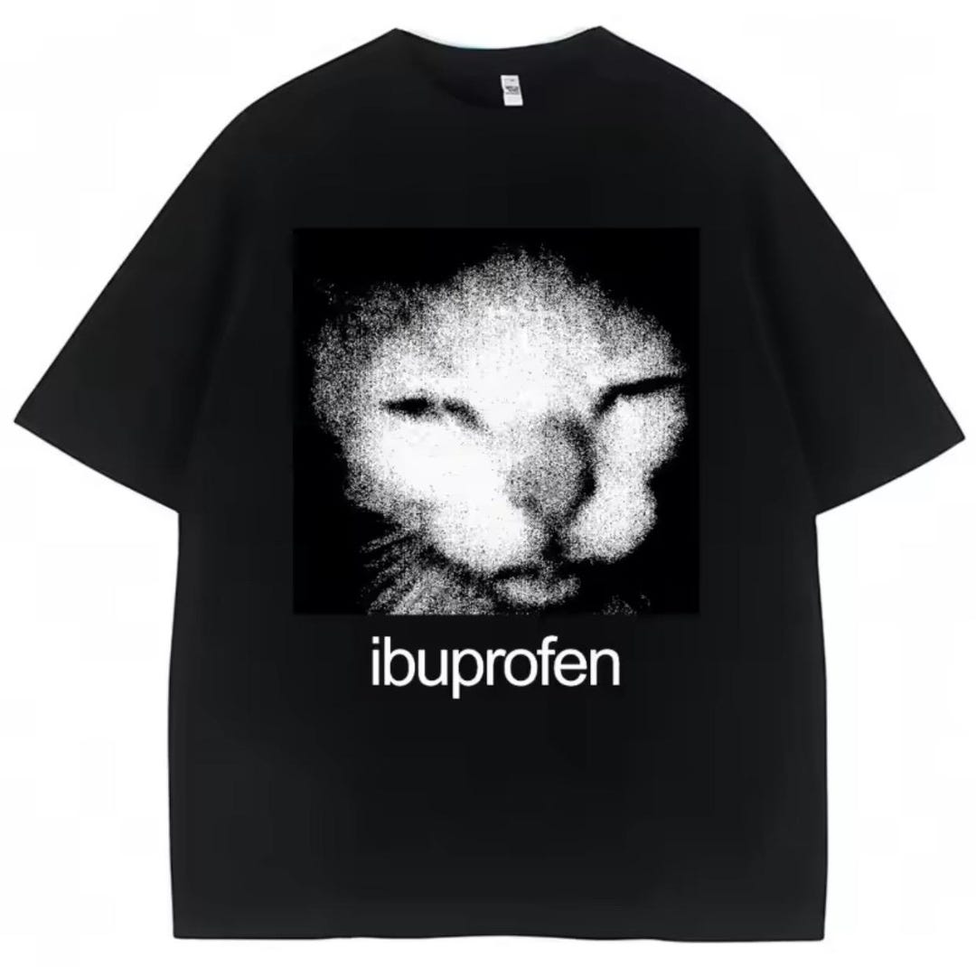 Ibuprofen Funny Cat Meme T-shirt - Unisex Graphic Tee - Etsy UK