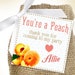PEACH Favor Tag for Birthday or Shower Favors - You're a Peach ...