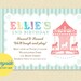 Carousel Birthday Party Invitation Merry Go Round Carnival | Etsy