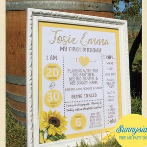 Boys Printable Birthday Poster // Farm, Corn, Tractor // First Birthday ...