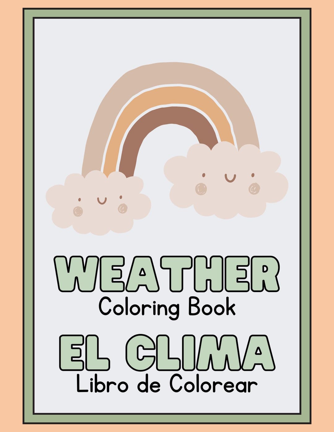 Weather | El Clima Bilingual Coloring Book (printable PDF) | English ...