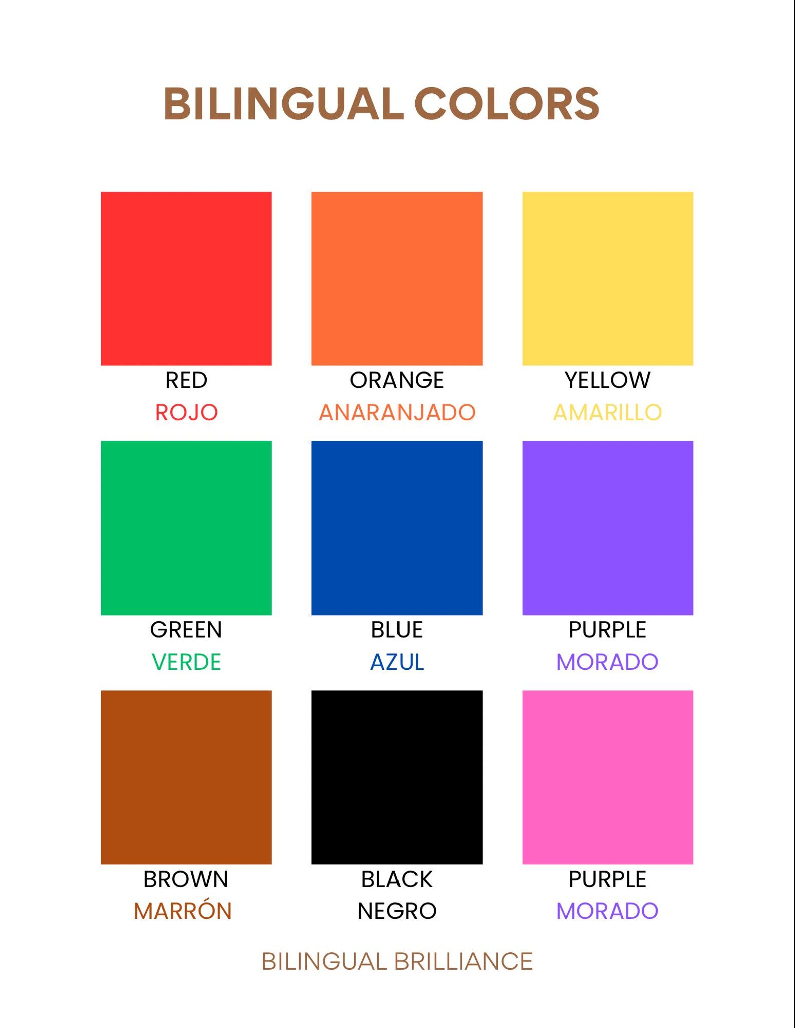 Bilingual Colors Worksheet | English Spanish Printable for Kids ...