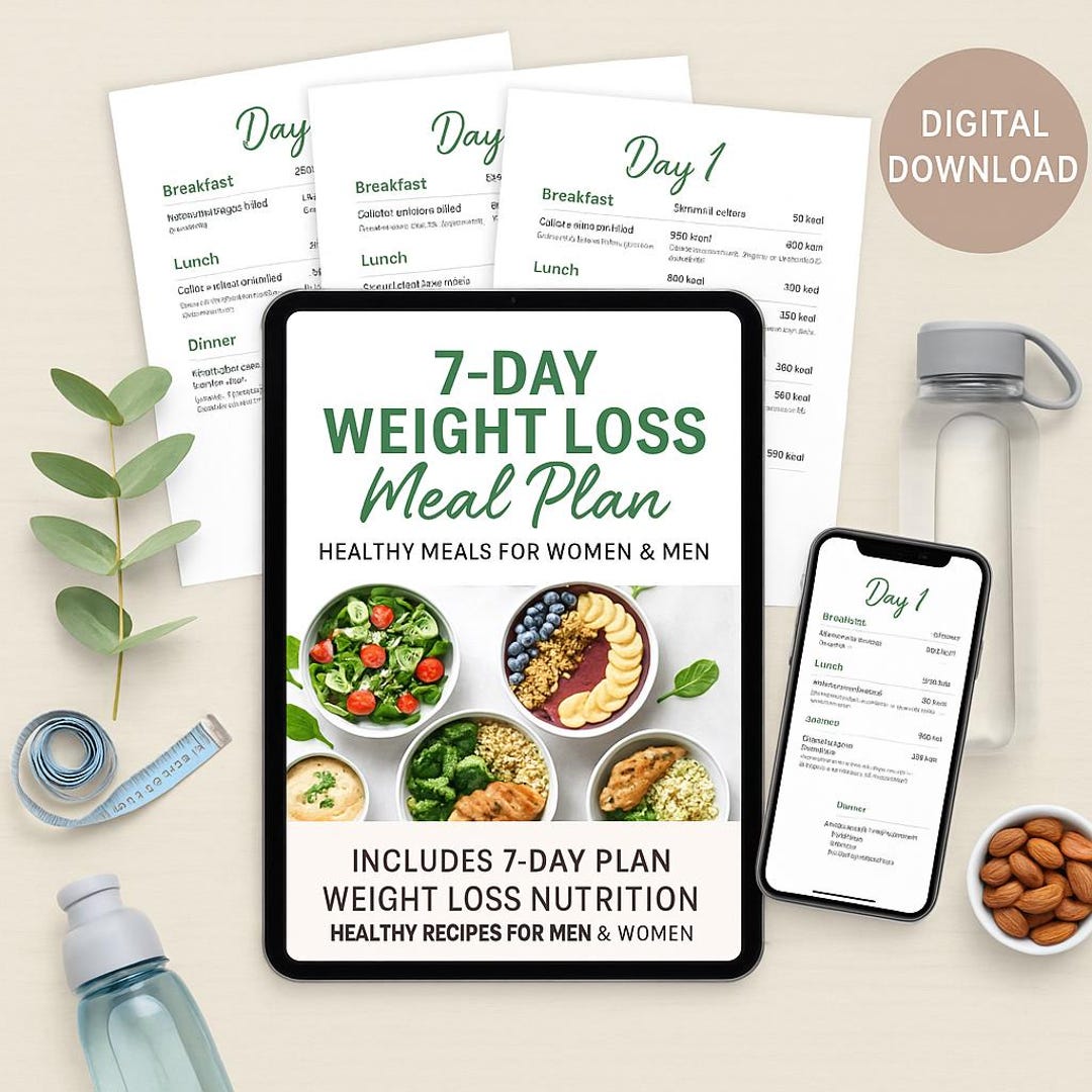 Seven Sample Meal Plans to Help With the Weight Loss - Etsy