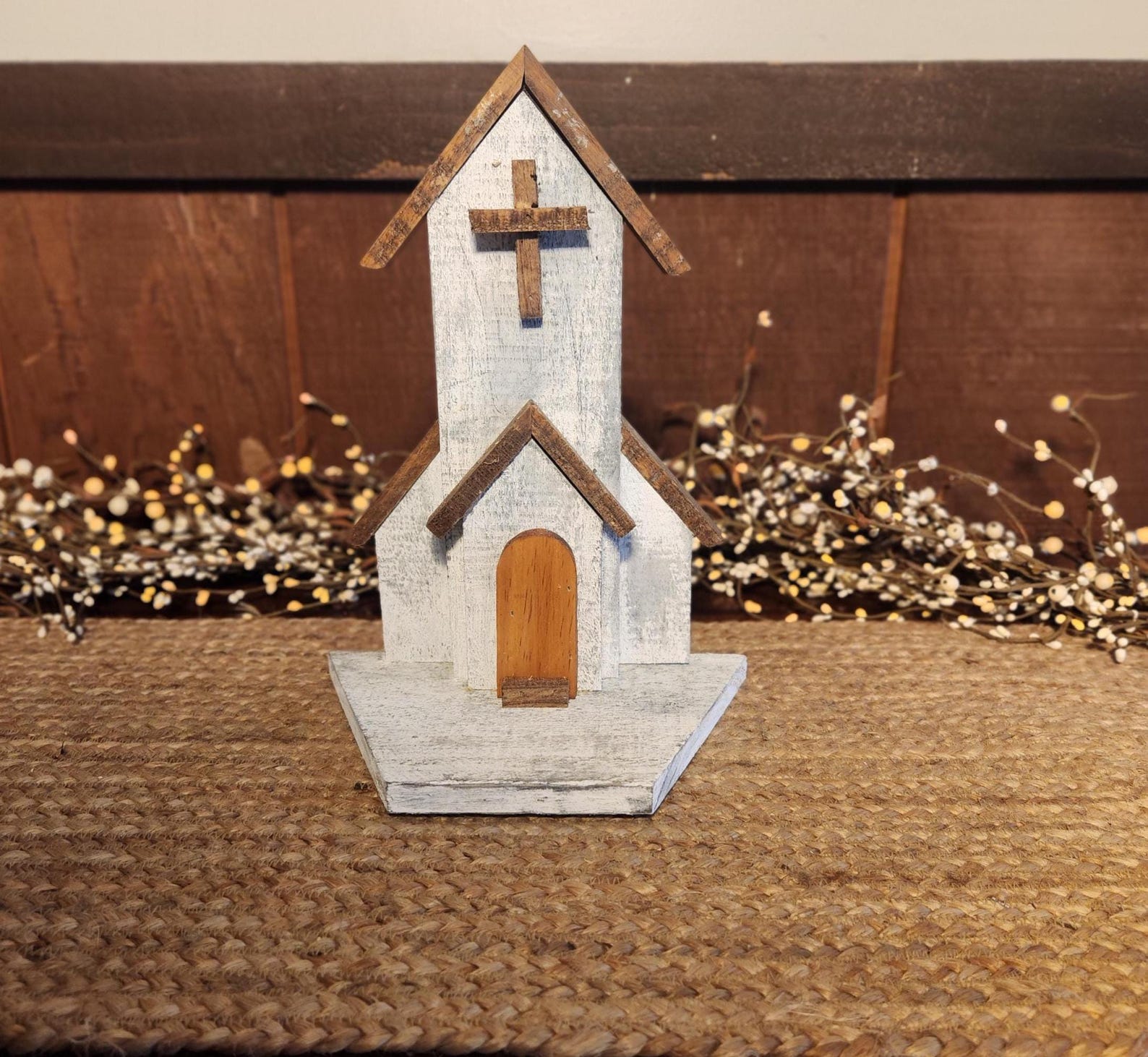 Rustic Handmade Wooden Church - Etsy