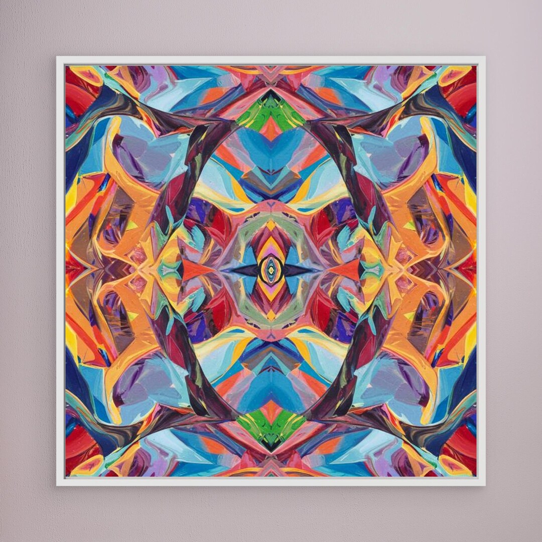 Symmetry Abstract Canvas Art, Colorful Geometric Print - Etsy
