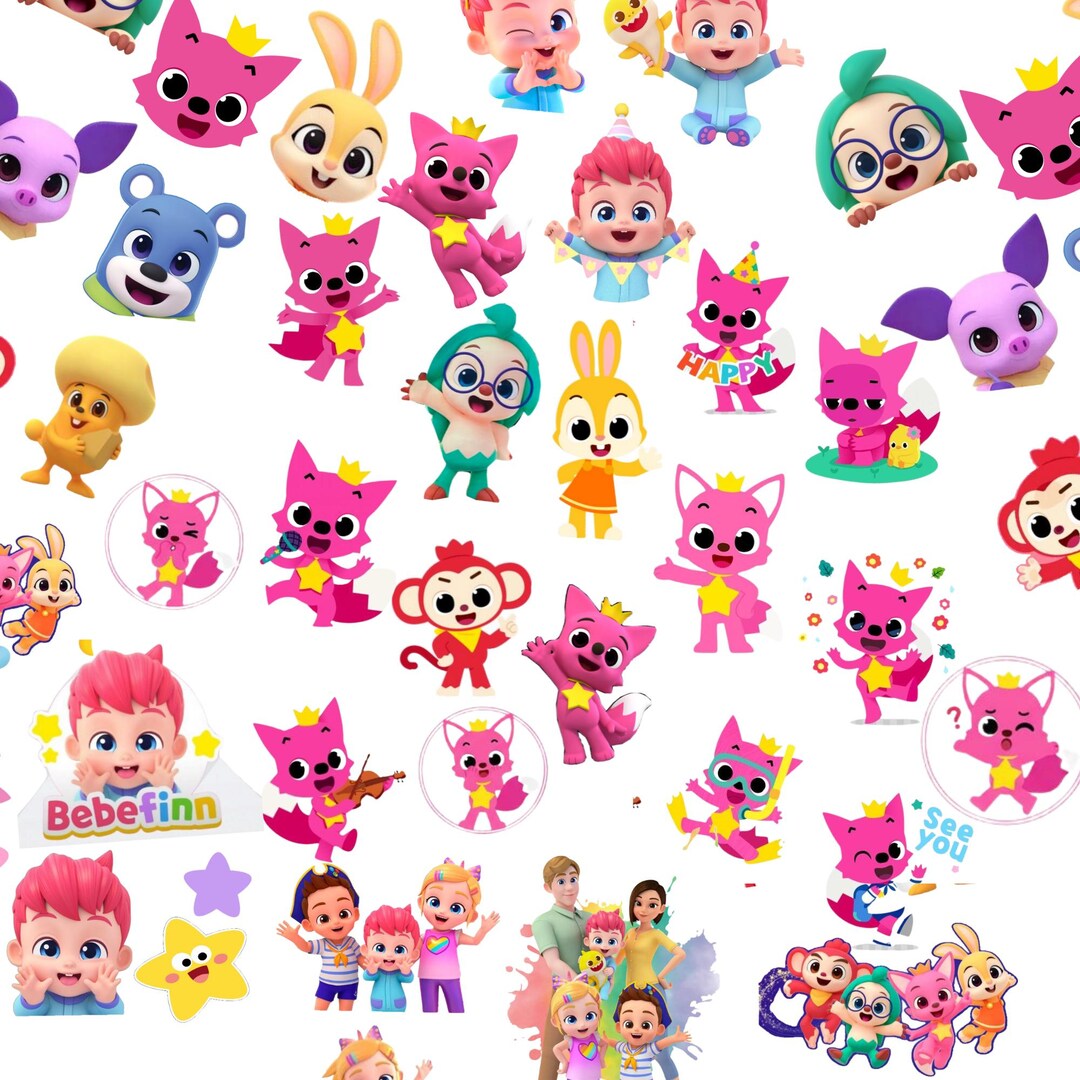 Pinkfong Bebefinn Stickers Printable Clipart | DIY Party Decor Cake ...