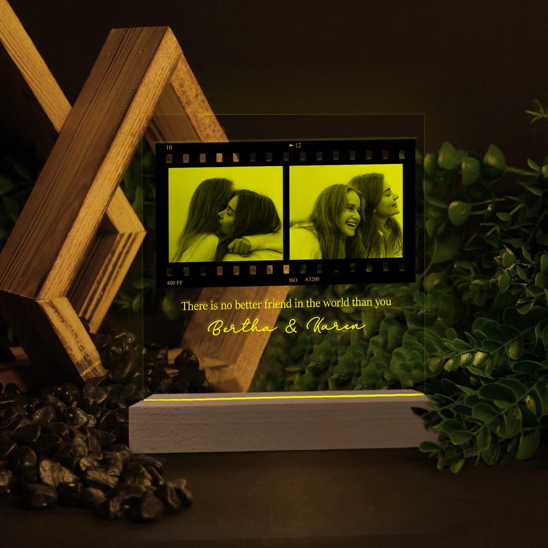 Personalized Polaroid Photo Night Light, Custom Polaroid Prints Plaque ...