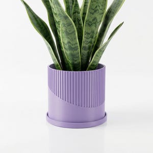 3D Printed "marie" Planter Pot With Tray: Round Modern Indoor Plant Pot ...