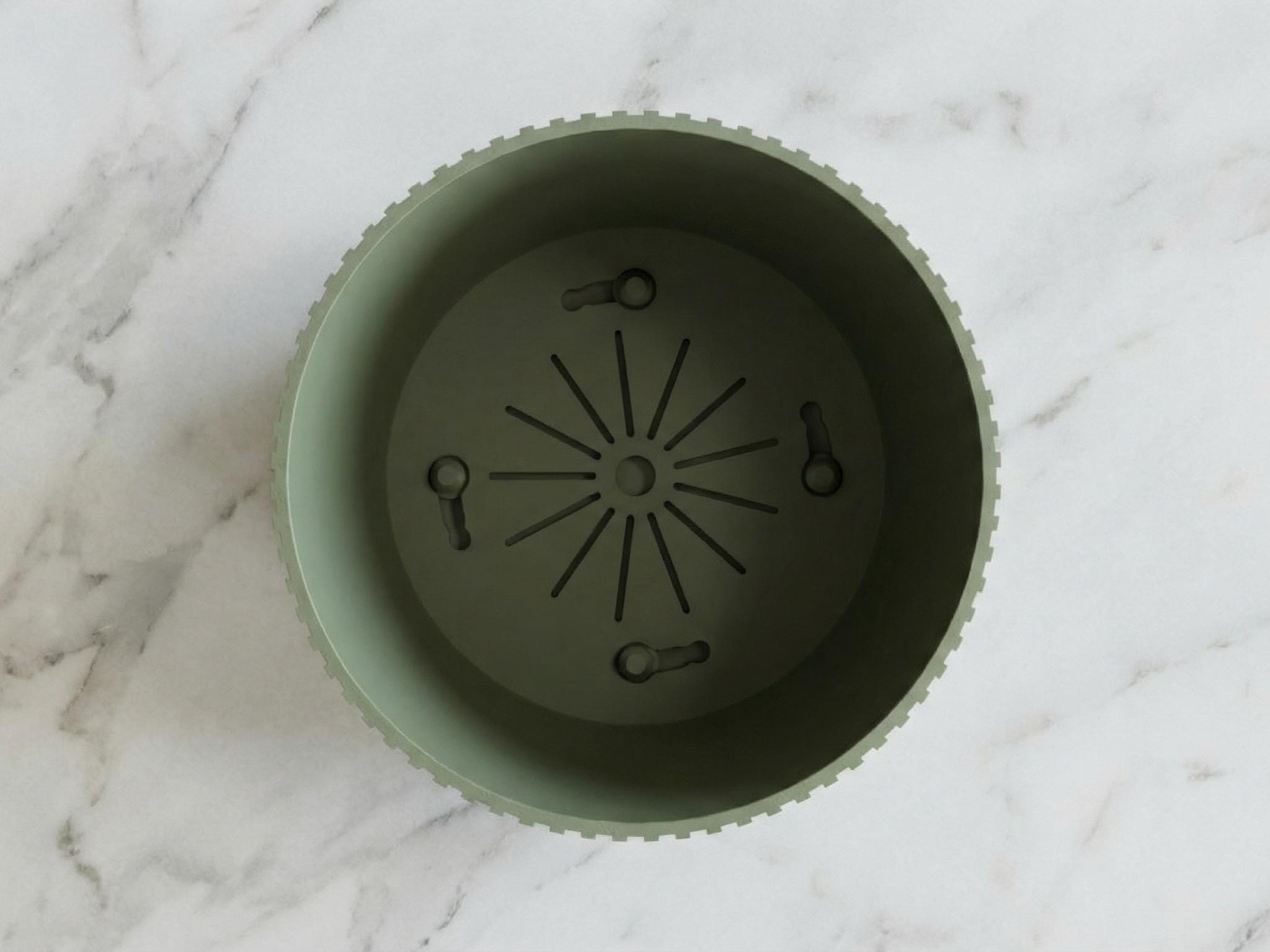 3D Printed "marie" Planter Pot With Tray: Round Modern Indoor Plant Pot ...