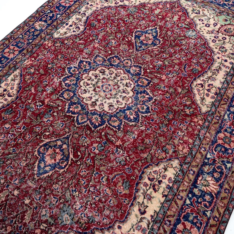 Burgundy Wool Area Rug - Etsy