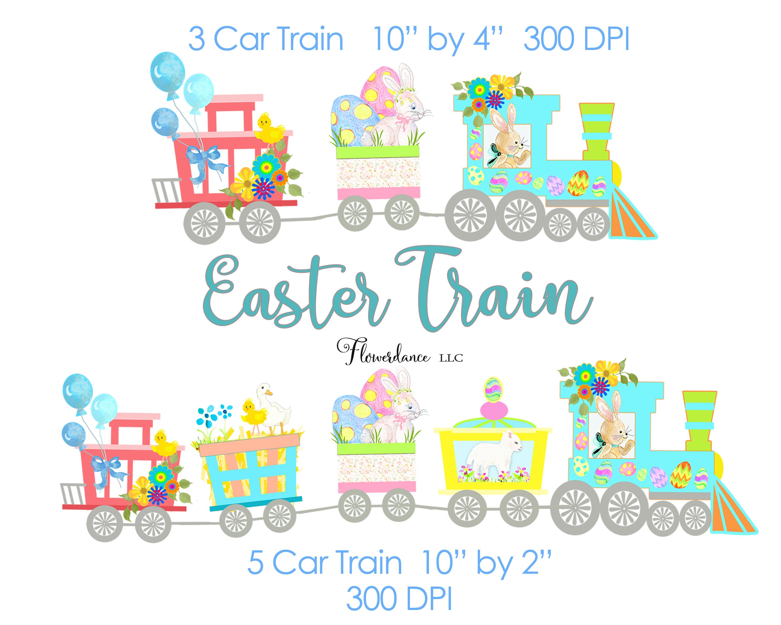 Easter Train PNG Watercolor Clipart Sublimation Designs - Etsy