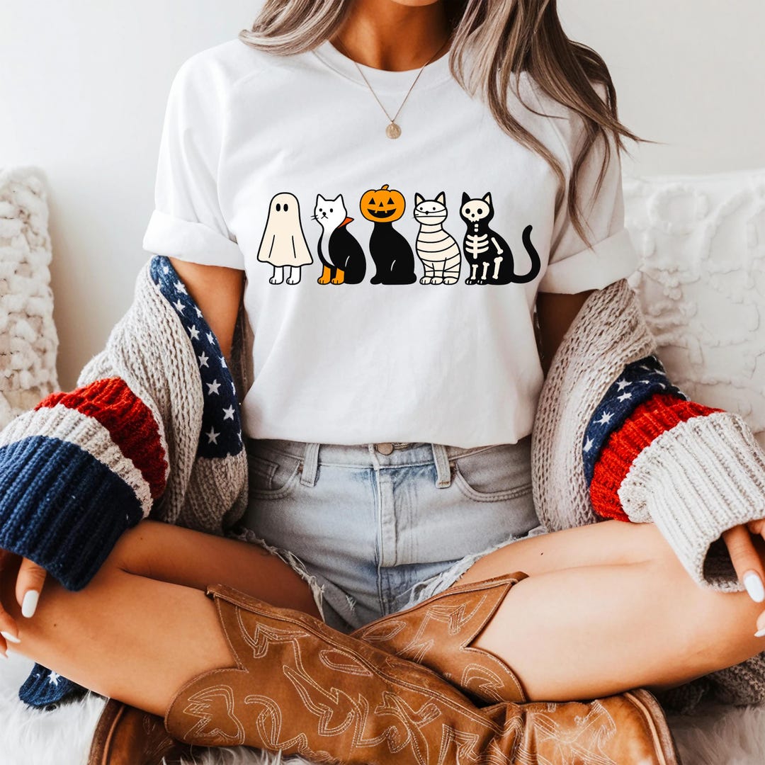 Spooky Halloween Cat PNG SVG, Funny Black Cat Clipart, Cute Spooky ...