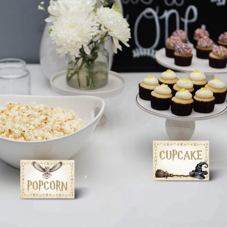 Wizard Food Tent Labels, Magic School Party Table Signs, Name Tags ...
