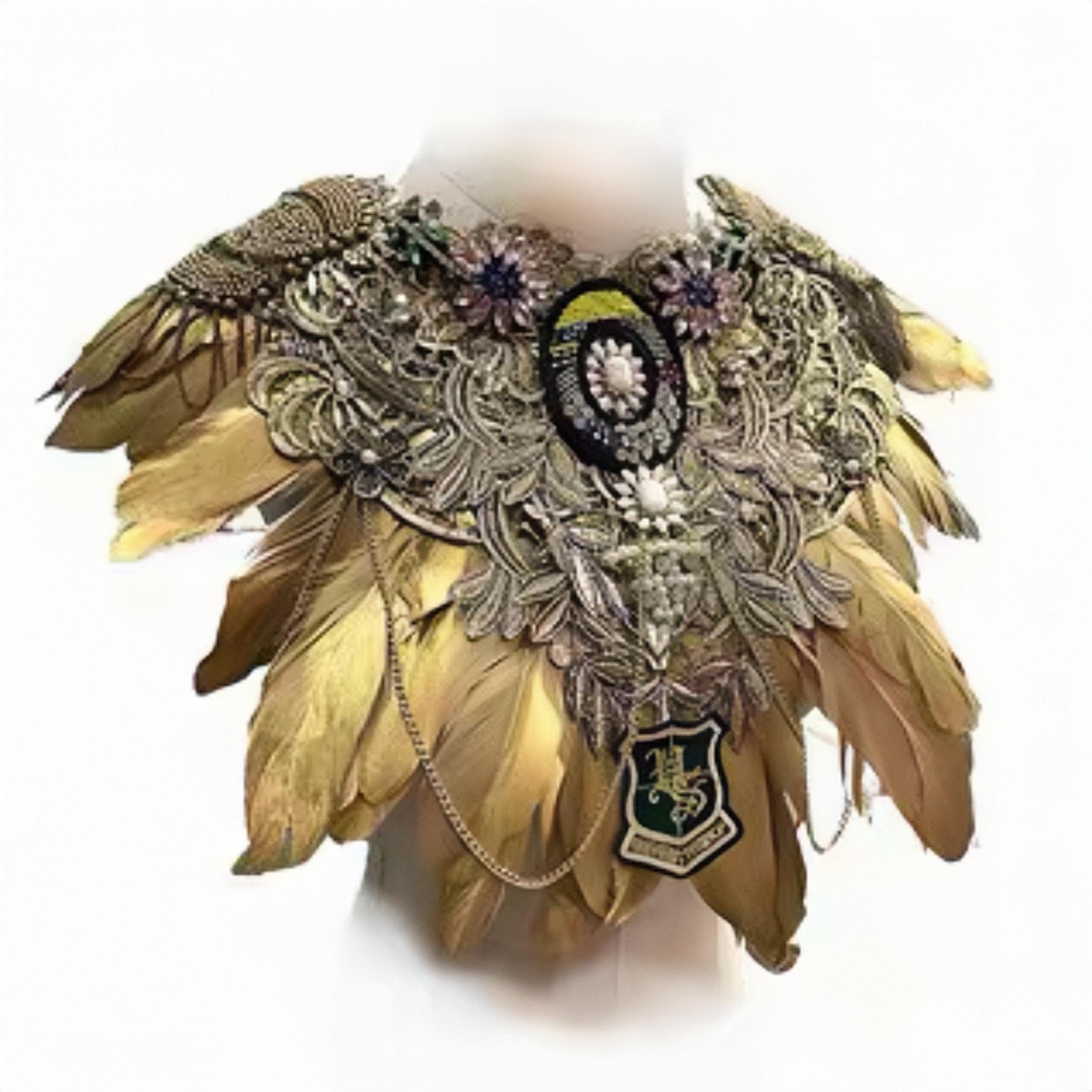 Ram Skull Mask & Feathered Ritual Cape Set - Pagan Shaman Headdress ...