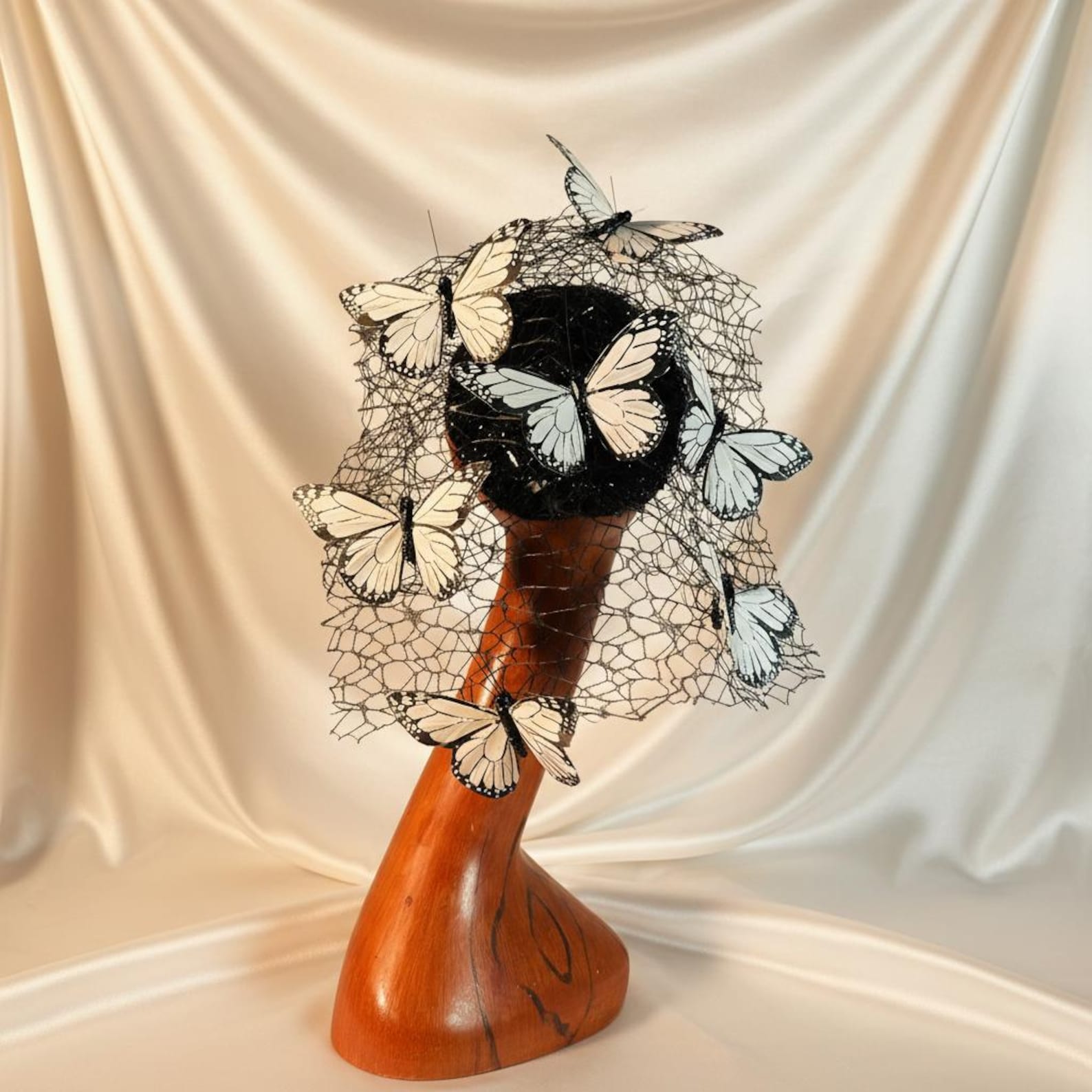 Black Beaded Masquerade Mask, Gothic Avant-garde Face Jewelry ...