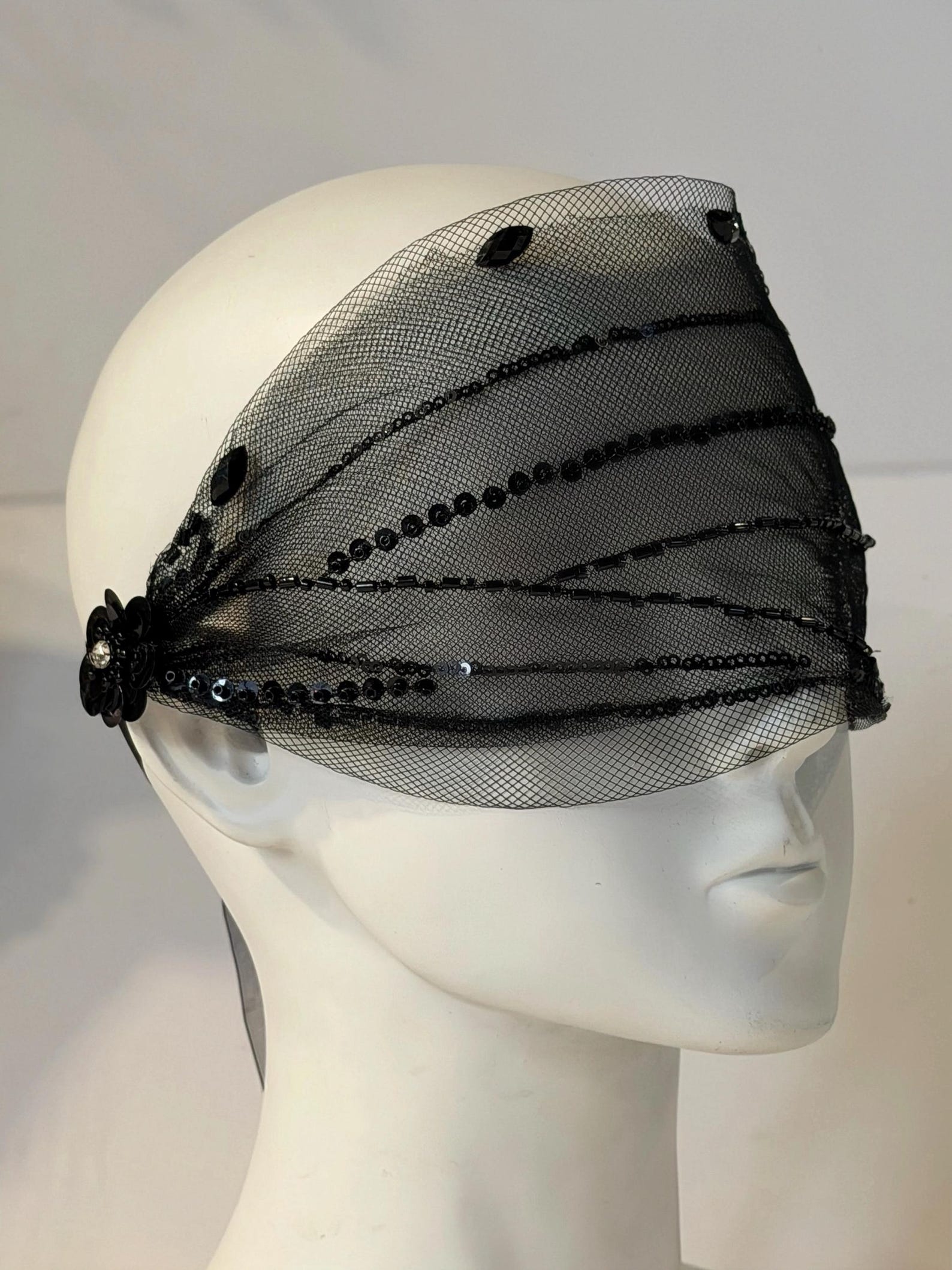 Minimal Black Birdcage Eye Veil, Vintage Net Face Veil for Elegant ...