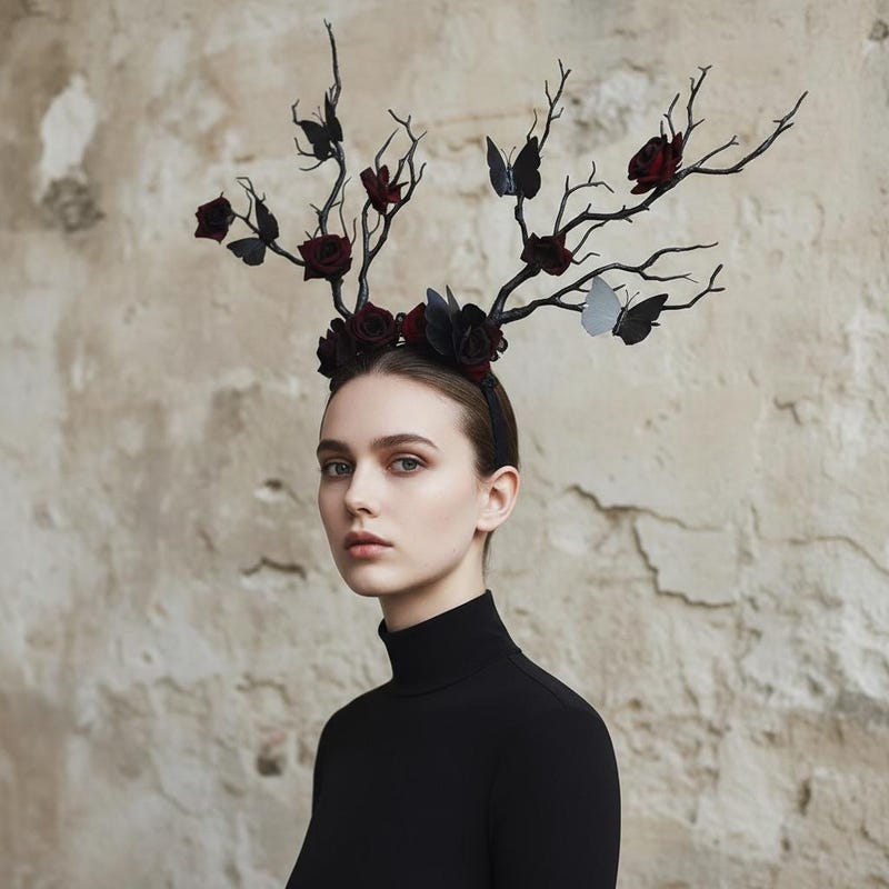 Dark Antler Crown - Etsy