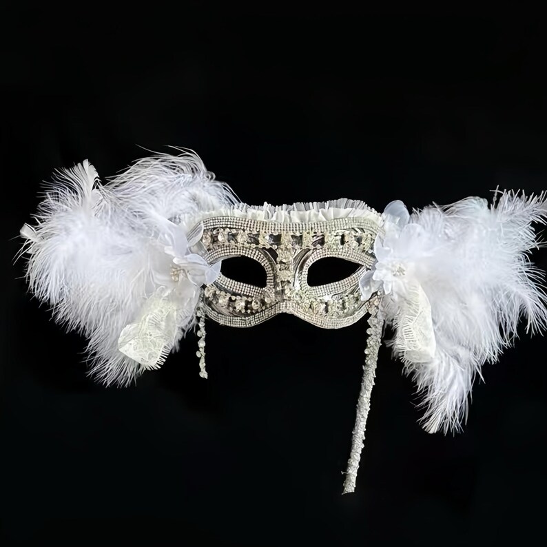 Sparkly Silver Crystal Masquerade Mask: Prom, Wedding, Gala - Etsy