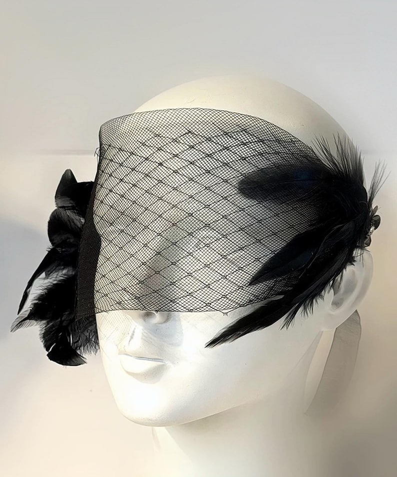 Minimal Black Birdcage Eye Veil, Vintage Net Face Veil for Elegant ...