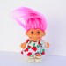 Vintage Troll Doll, Vintage Russ Troll Doll Wearing Flower Dress, 90s ...