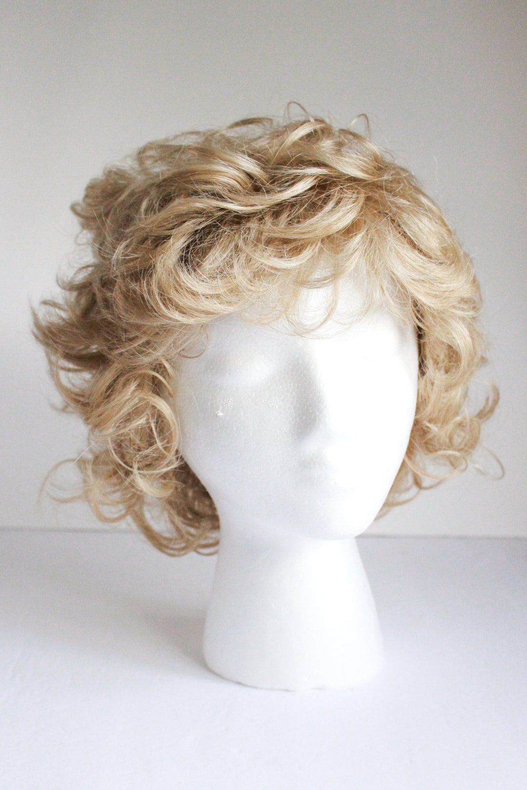 Vintage Wig, Vintage Synthetic Wig, Short Wig, Blond Wig, Vintage 1980s ...
