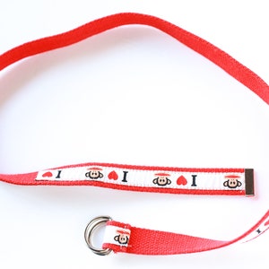 RARE Vintage Paul Frank Belt, I Heart Paul Frank Julius Monkey Belt ...