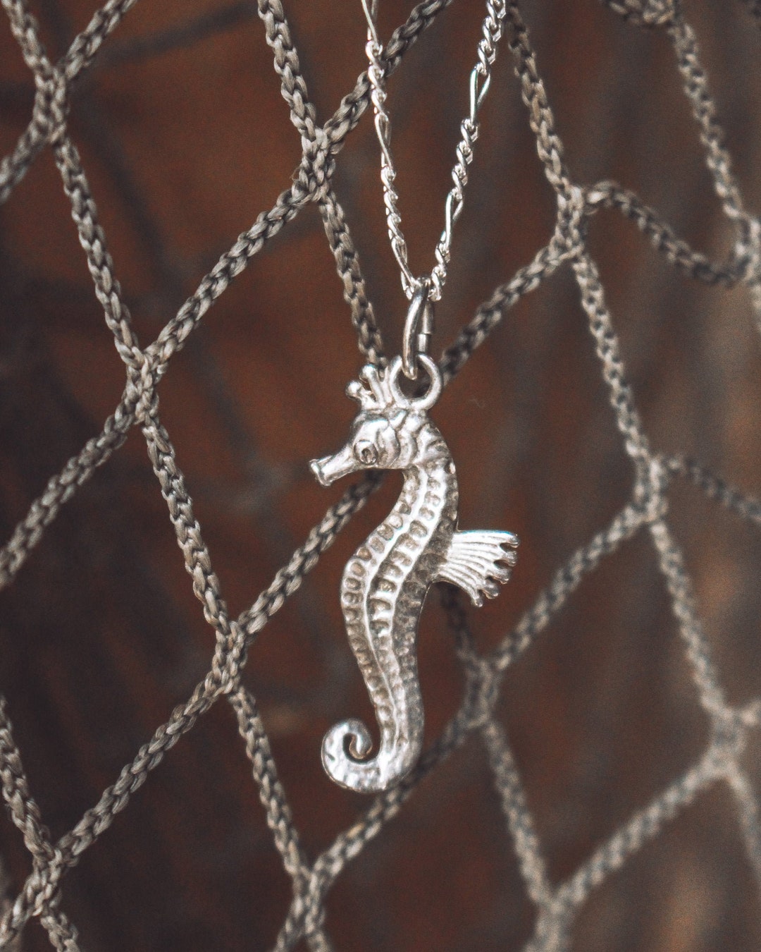 Vintage Sterling Silver Seahorse Necklace, Vintage Seahorse Pendant ...